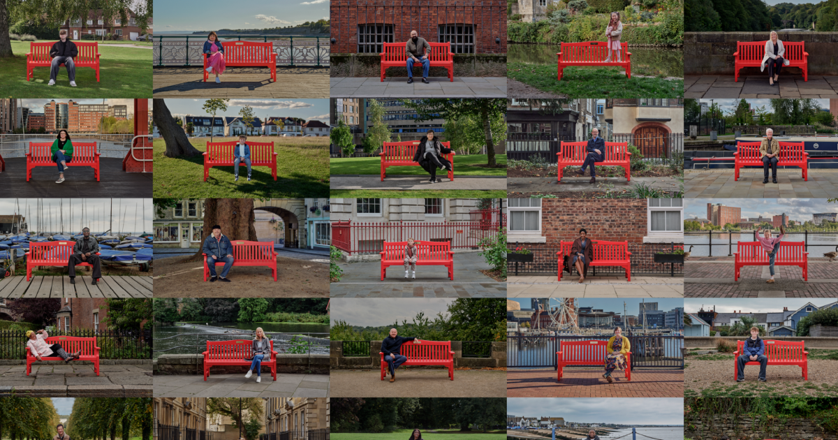 British Heart Foundation’s red benches are a symbol of hope